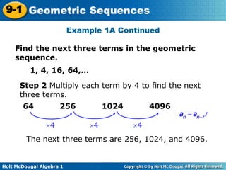 9-1 Geometric Sequences.ppt