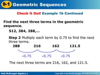 9-1 Geometric Sequences.ppt
