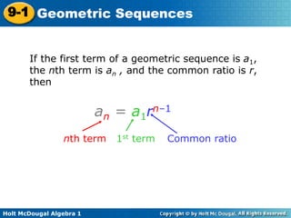 9-1 Geometric Sequences.ppt