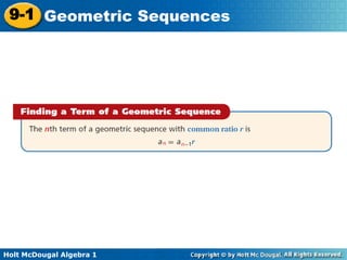 9-1 Geometric Sequences.ppt