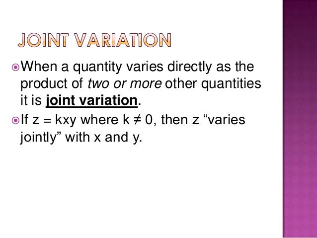 9.1 inverse and joint variation