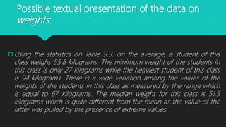 More on Describing Data: Summary Measures and Graphs | PPTX