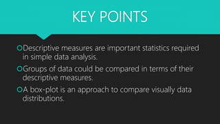 More on Describing Data: Summary Measures and Graphs | PPTX