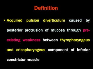 Hypopharyngeal pouch and stylalgia | PPT