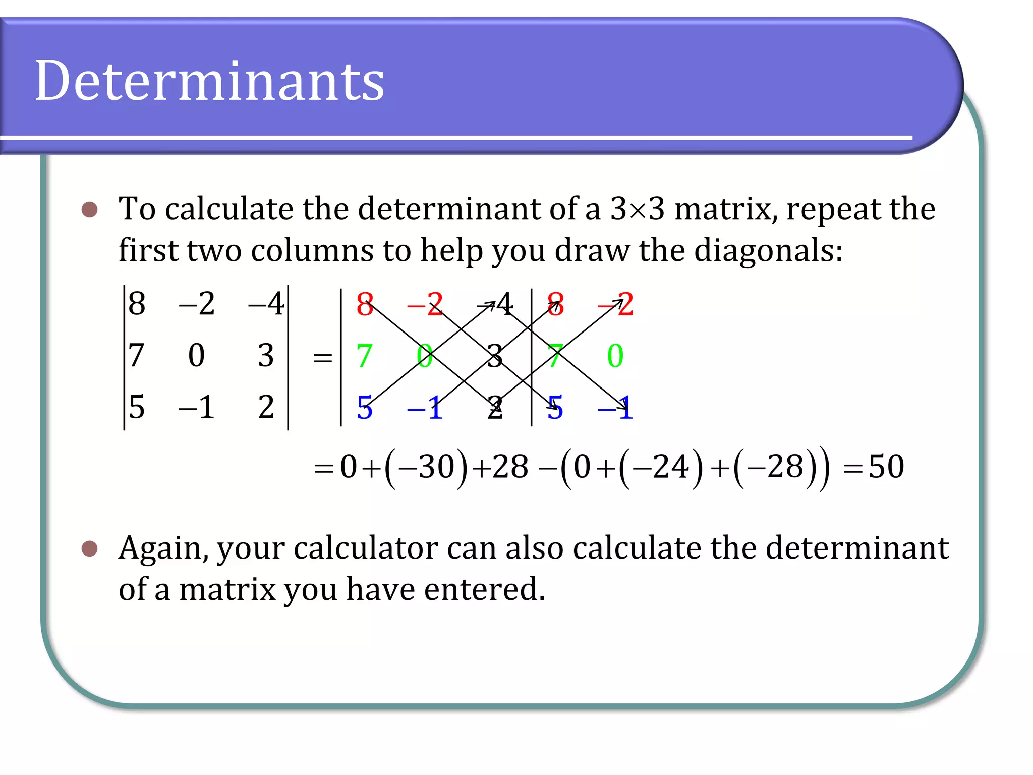 93 Determinant Solution Of Linear Systems Ppt