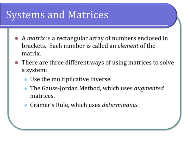 9 3 Determinant Solution Of Linear Systems Pdf
