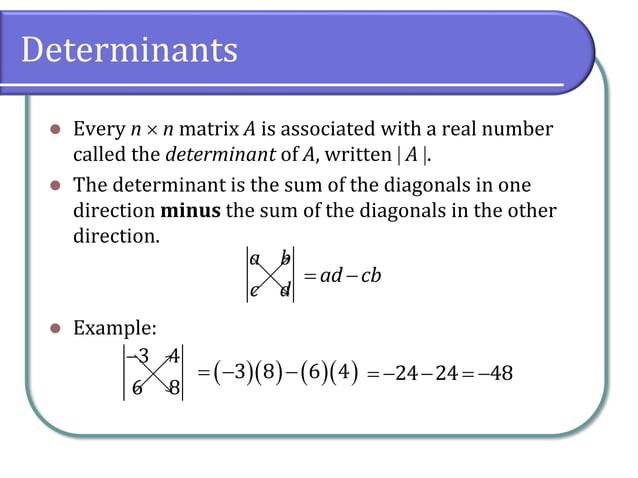 9.3 Determinant Solution of Linear Systems | PDF