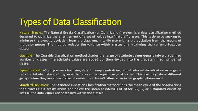 Symbology and Classifying data in ARC GIS | PPTX | Geography | Science