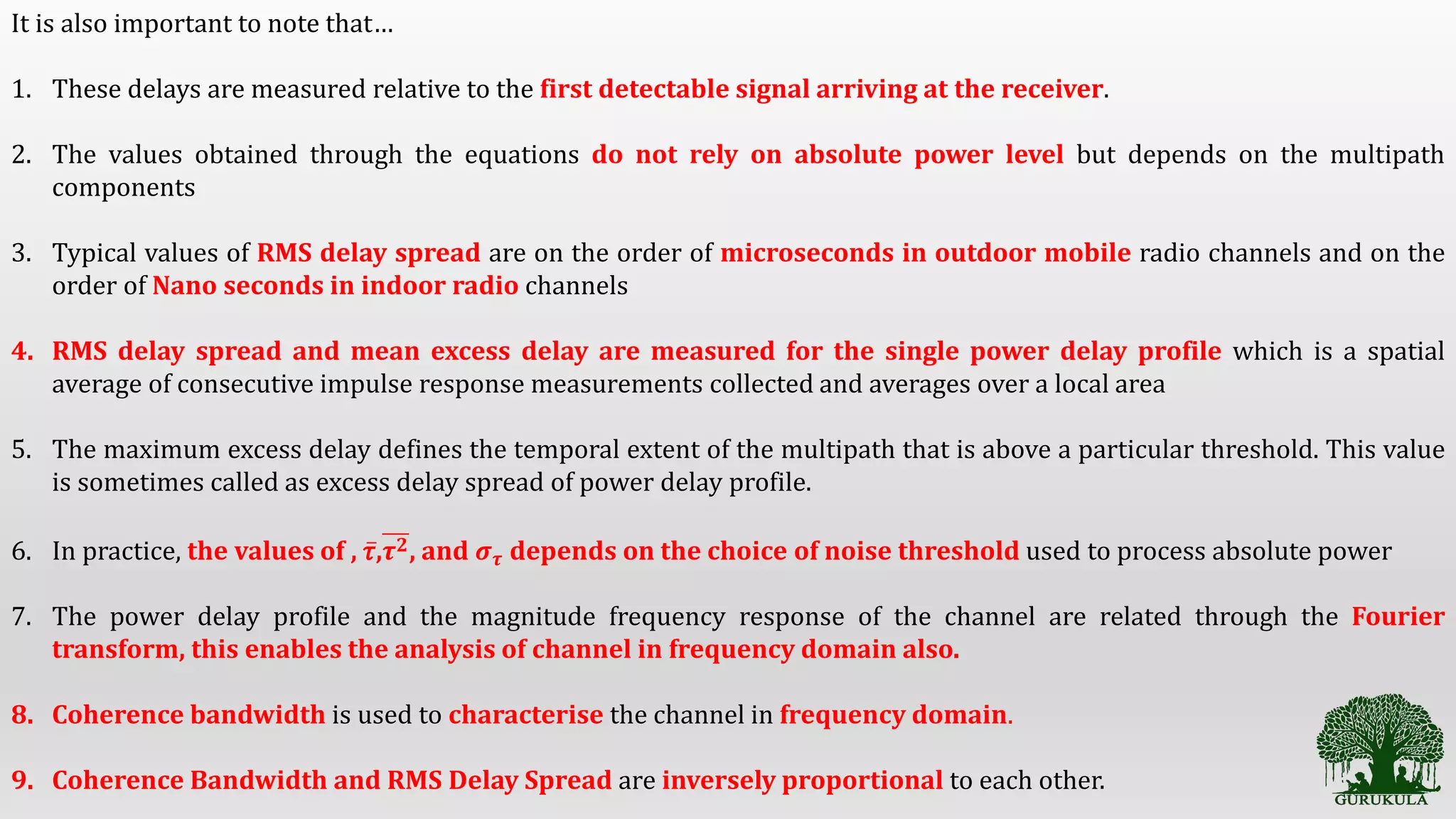 9. parameters of mobile multipath channels | PDF