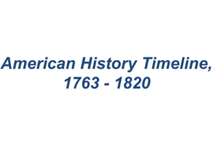 Early US History Timeline | PPT