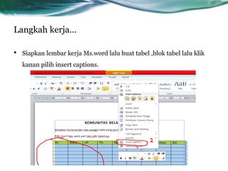 9. materi trik cepat kerja dengan tabel ms.word