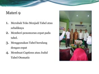 9. materi trik cepat kerja dengan tabel ms.word