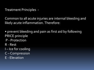 Physiotherapy Management in Soft Tissue Injury | PPTX