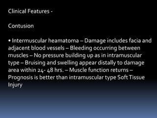 Physiotherapy Management in General Soft Tissue Injury | PPTX