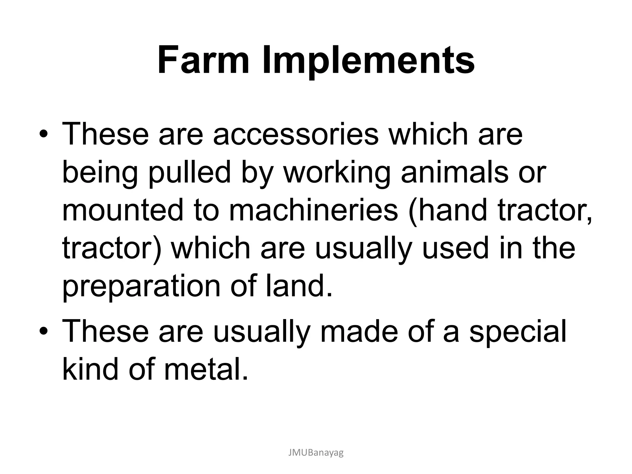 Basic Farm Tools | PDF