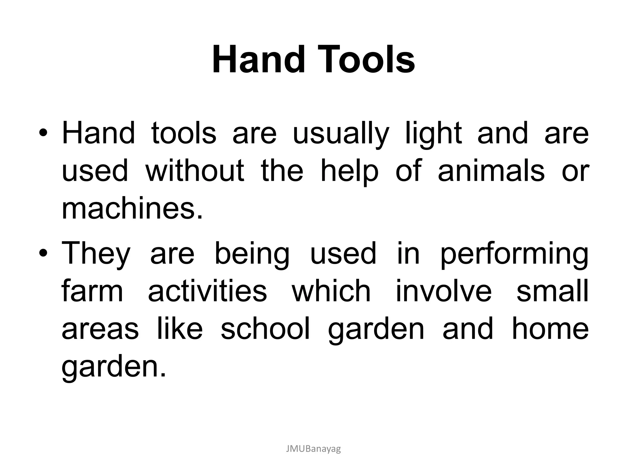 Basic Farm Tools | PDF