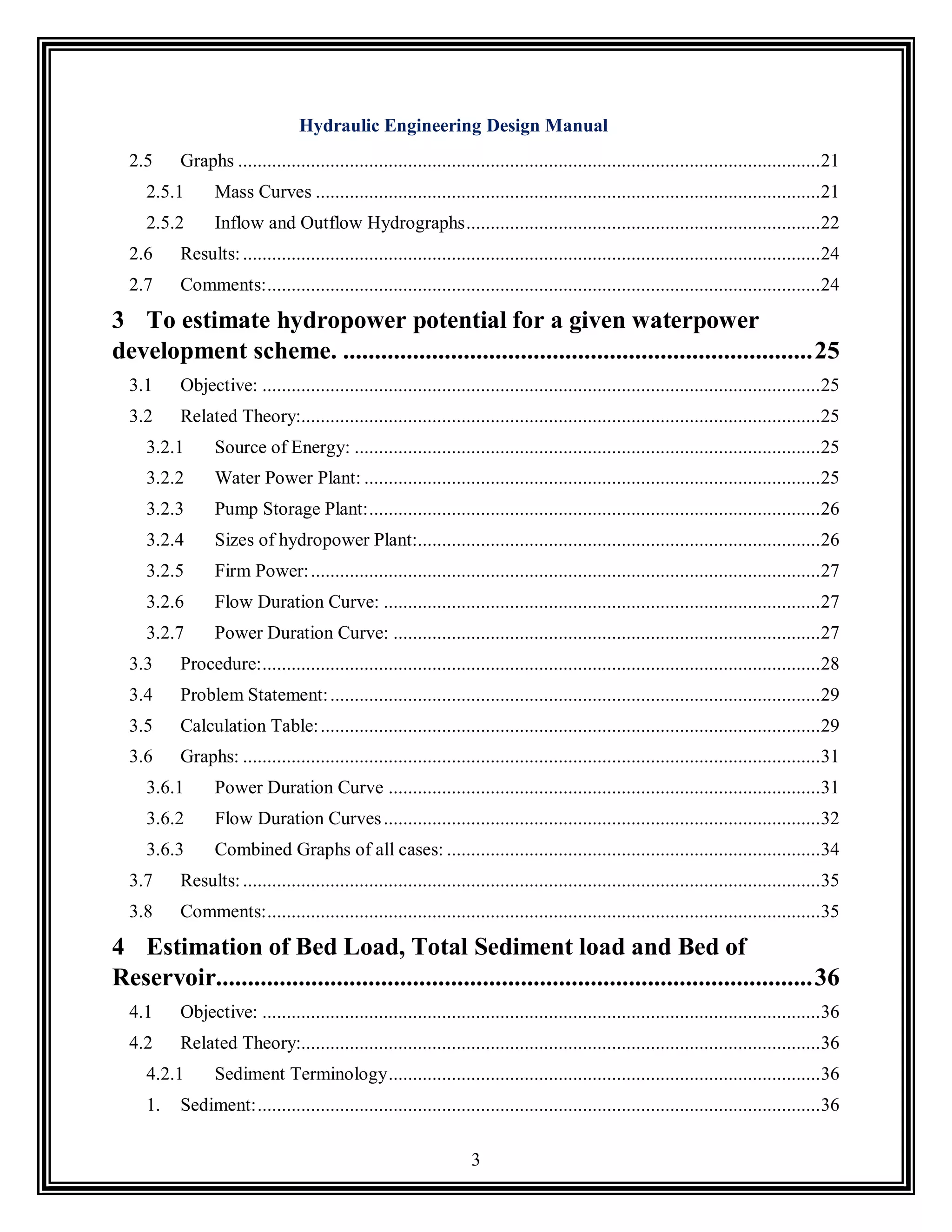 Hydraulic Engineering Design Manual | PDF