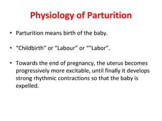 Physiology of Parturition & Lactation | PPTX