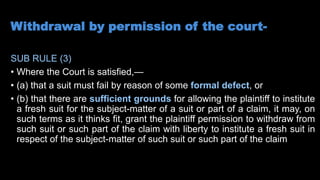 O. XXIII WITHDRAWAL AND ADJUSTMENT OF SUITS | PPTX