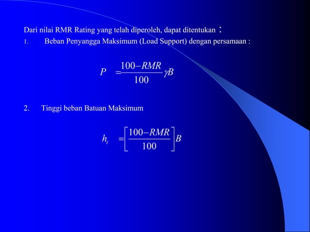 Geomechanics classification RMR system | PPT