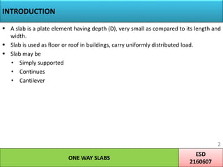 One Way Slabs | PPTX