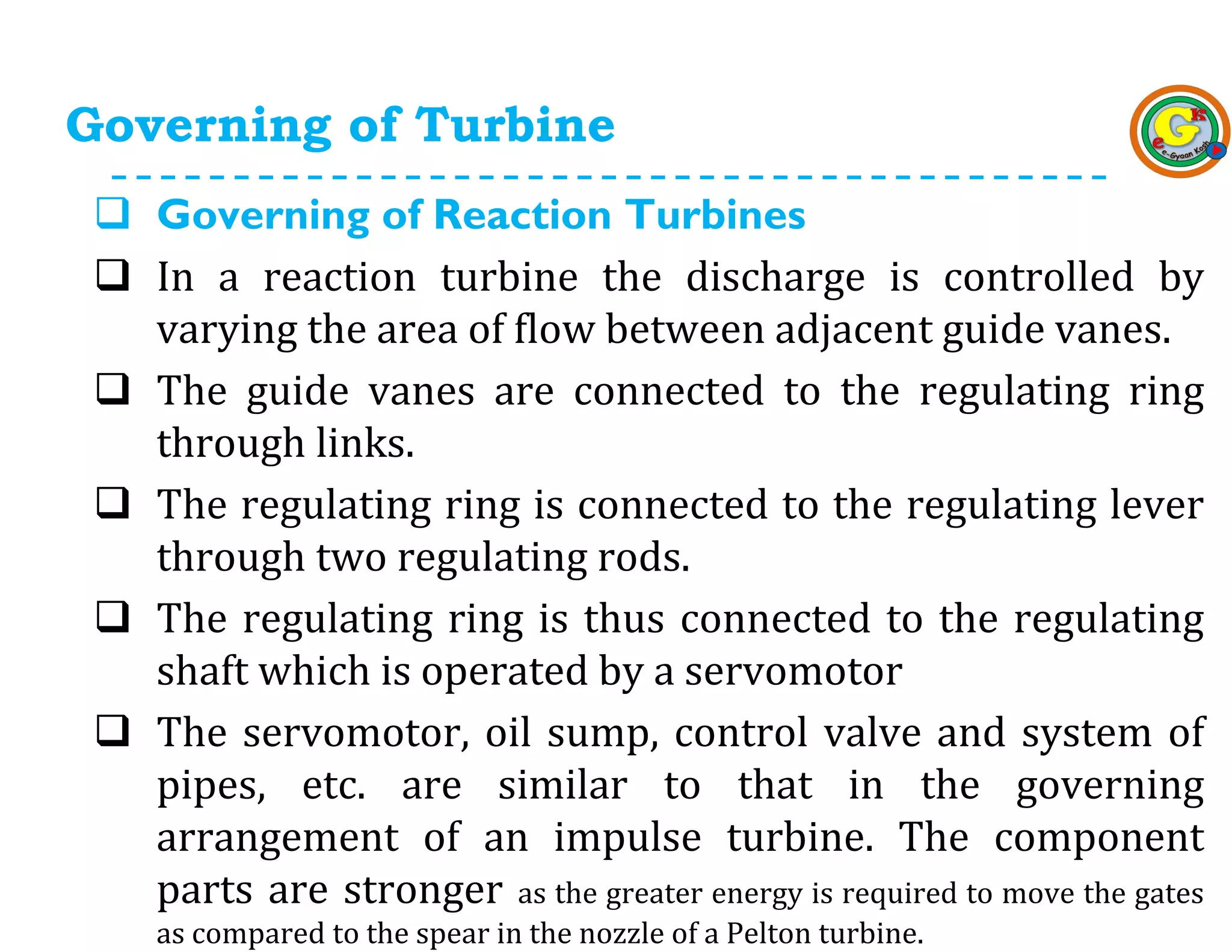Governing of the Turbine | Fluid Mechanics | PDF