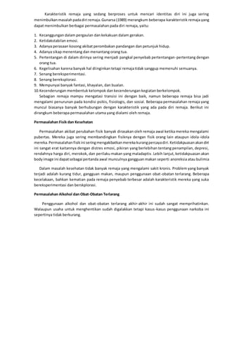 rpl psikologi remaja dan permasalahannya (genap) | DOCX