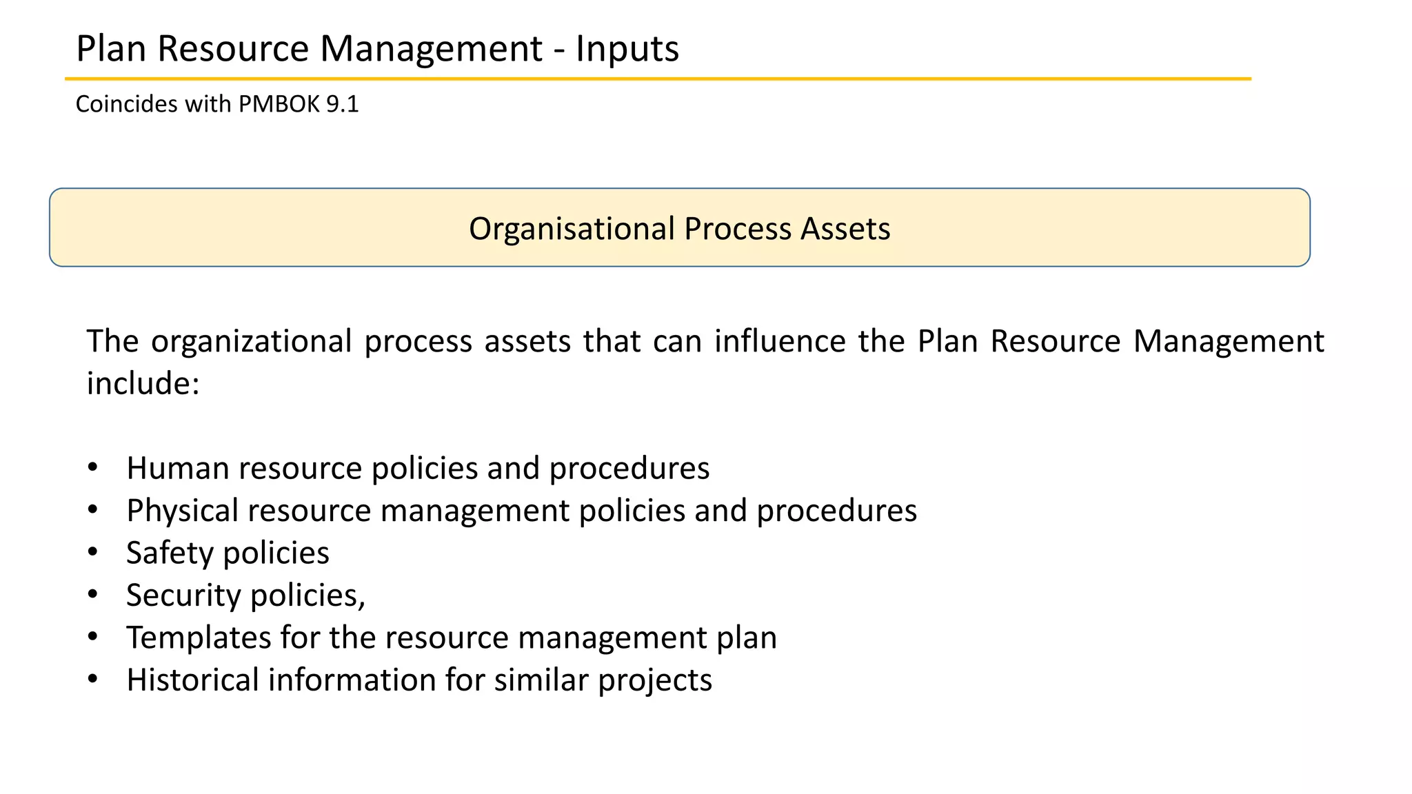 9.1 Plan Resource Management | PPTX