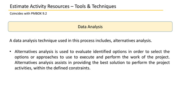 9.2 Estimate Activity Resources | PPTX