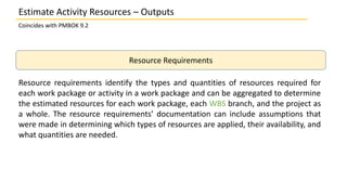 9.2 Estimate Activity Resources | PPTX
