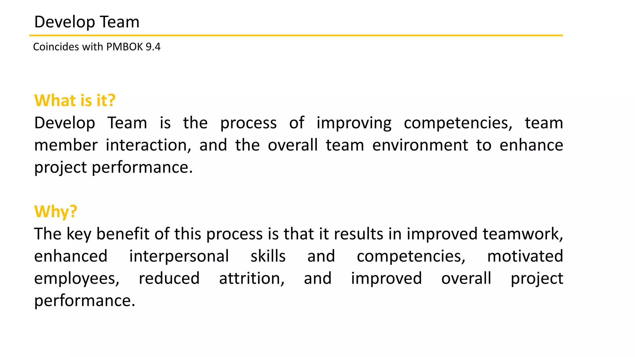 9.4 Develop Team | PPTX