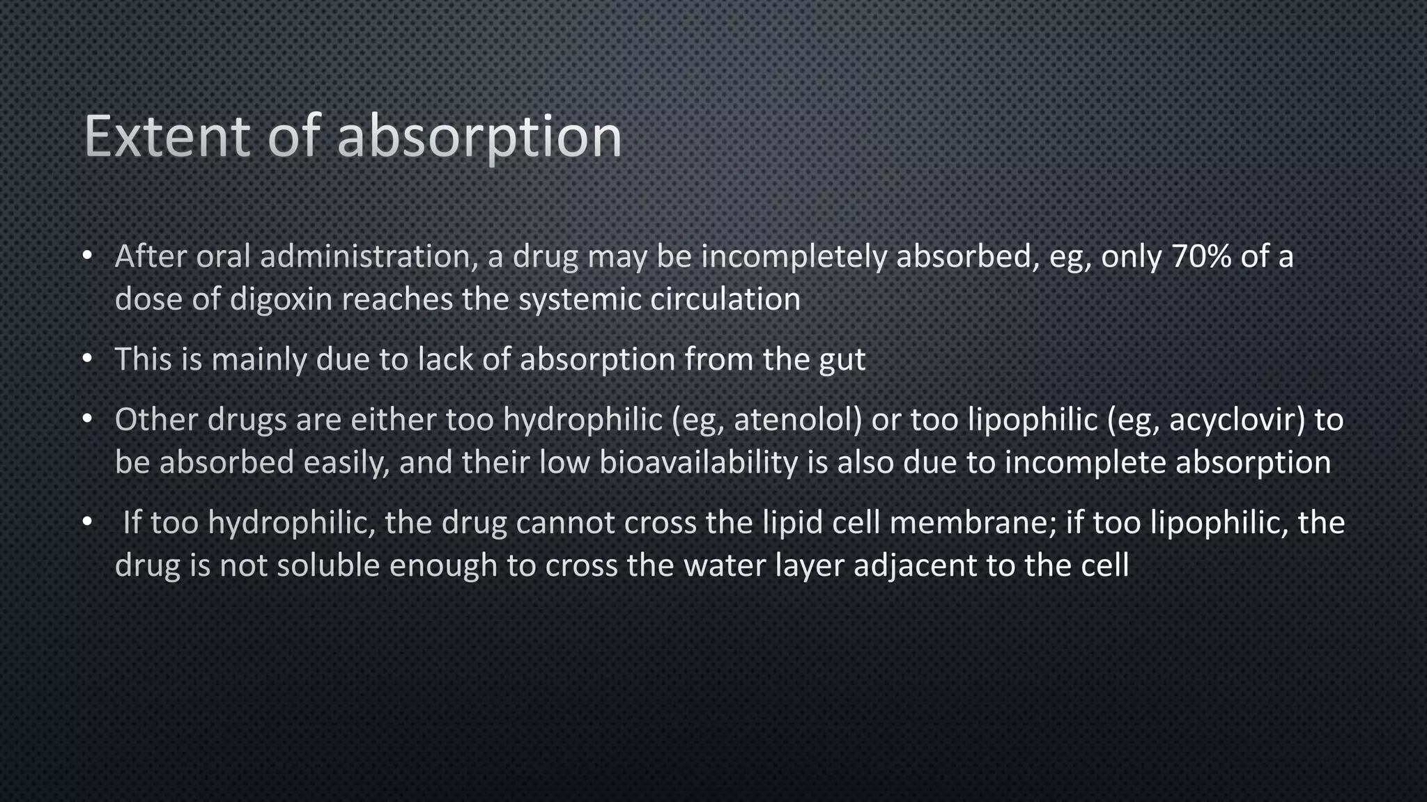 Absorption- Extent and Rate | PPT