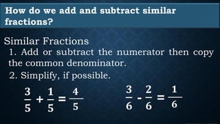 Addition and Subtraction of Rational Expressions with Like Denominators ...
