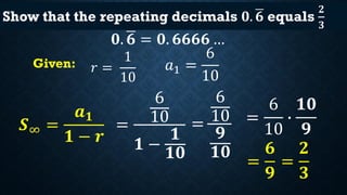 Infinite Geometric Series | PDF