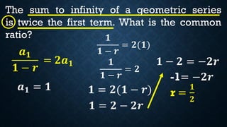 Infinite Geometric Series | PDF