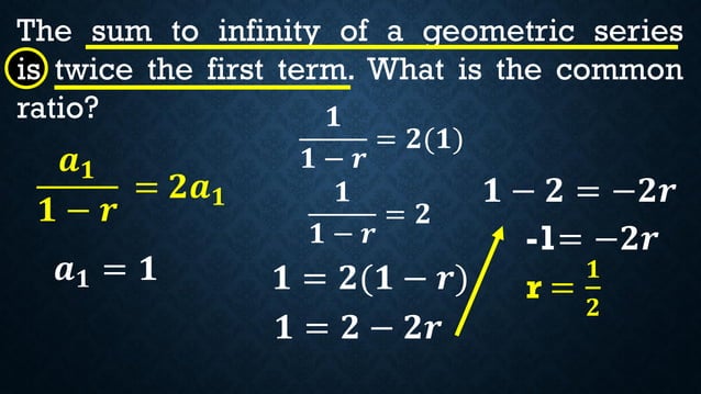 Infinite Geometric Series | PDF