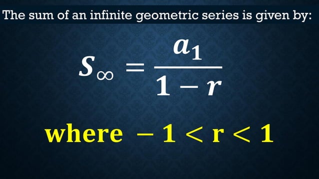 Infinite Geometric Series | PDF
