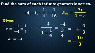 Infinite Geometric Series | PDF