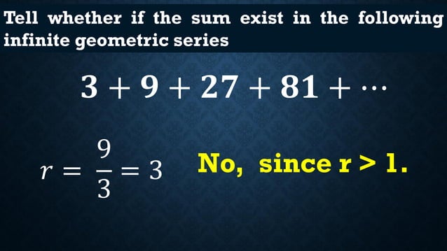 Infinite Geometric Series | PDF