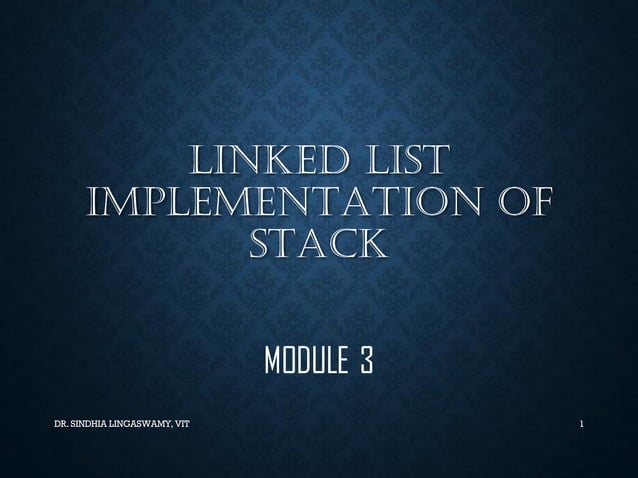Linked List Implementation Of Stack Ppt 3544