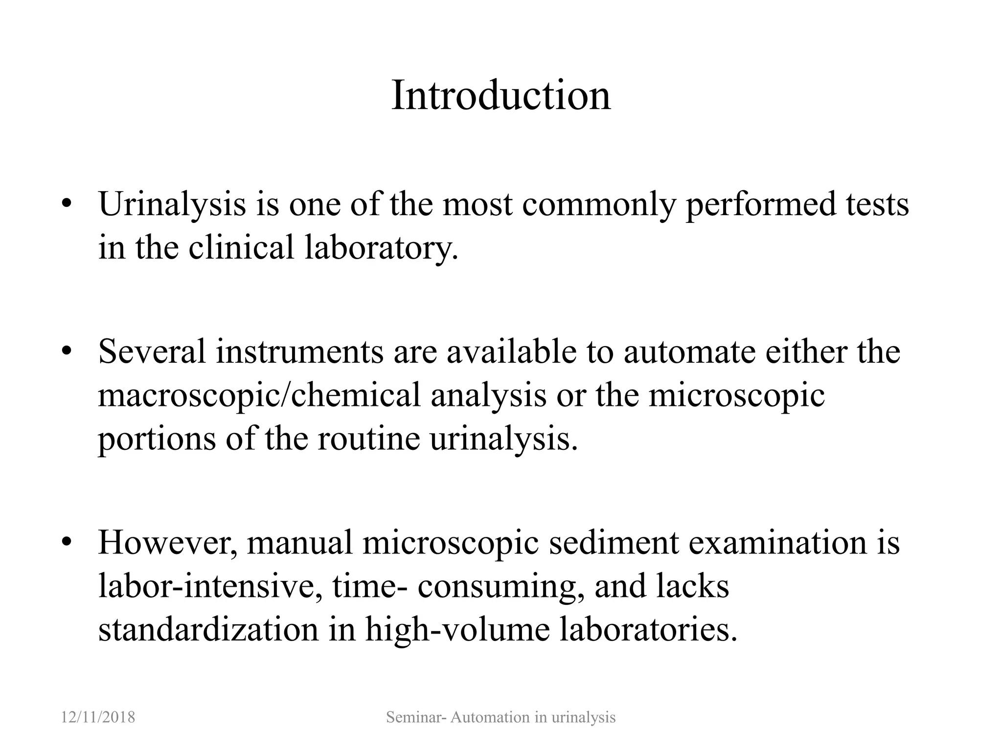 9. automation in urine analysis | PPTX