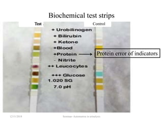 9. automation in urine analysis | PPTX