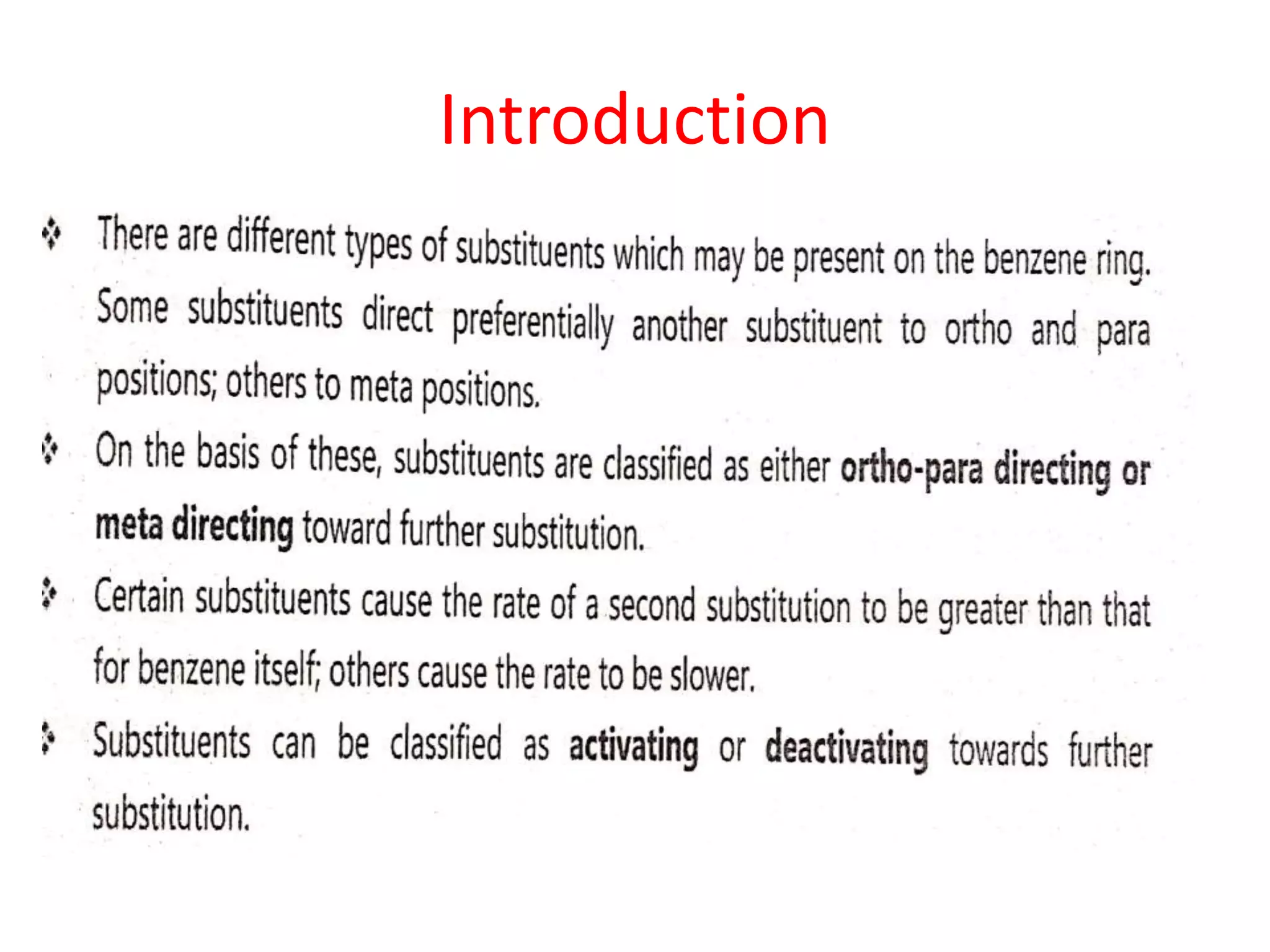 9.substituent, effect of substituents on reactivity& orientation . | PPTX