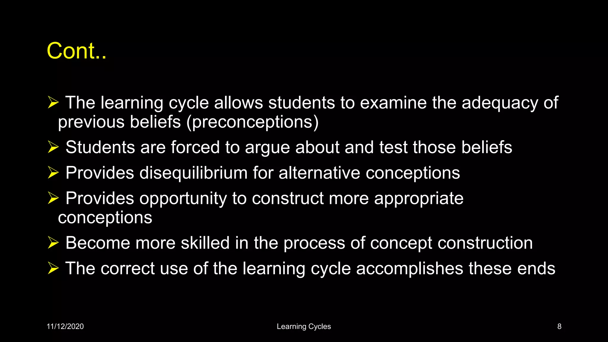 Learning cycles | PPTX
