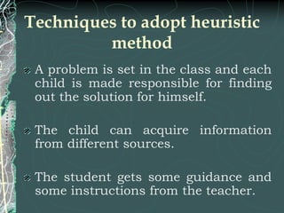 Methods of teaching - Heuristic method | PPSX