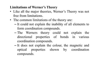 Werner's theory | PDF | Chemistry | Science
