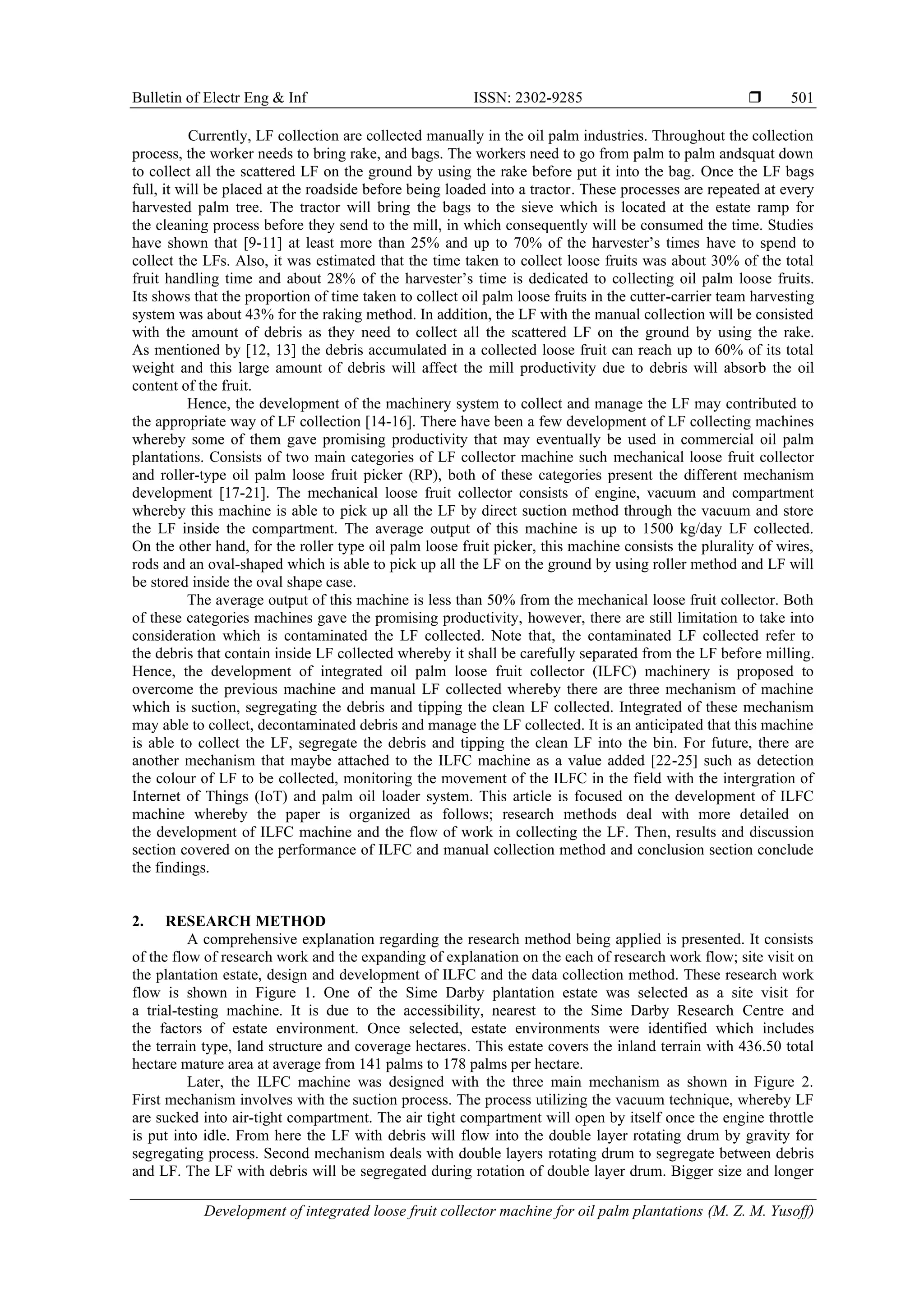 Development of integrated loose fruit collector machine for oil palm ...