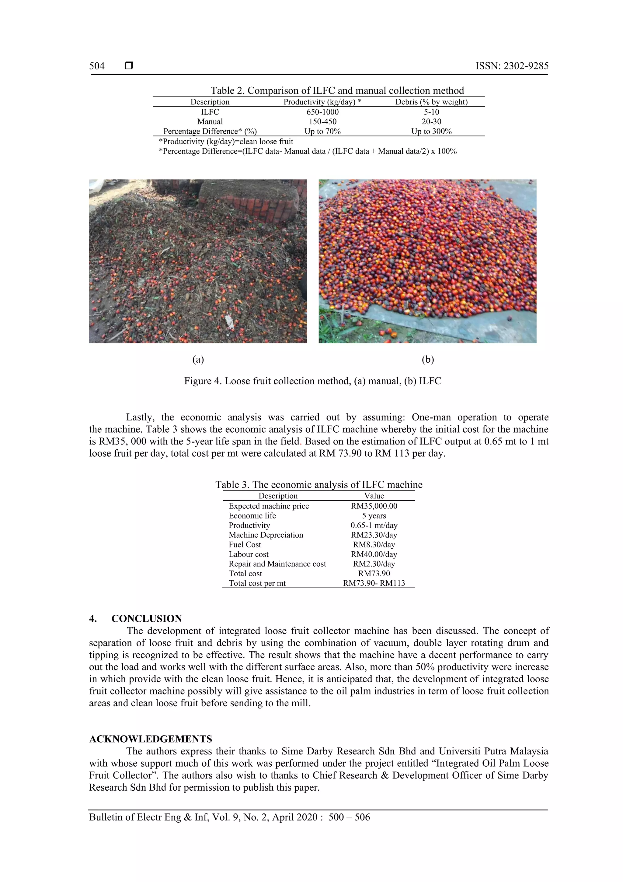 Development of integrated loose fruit collector machine for oil palm ...