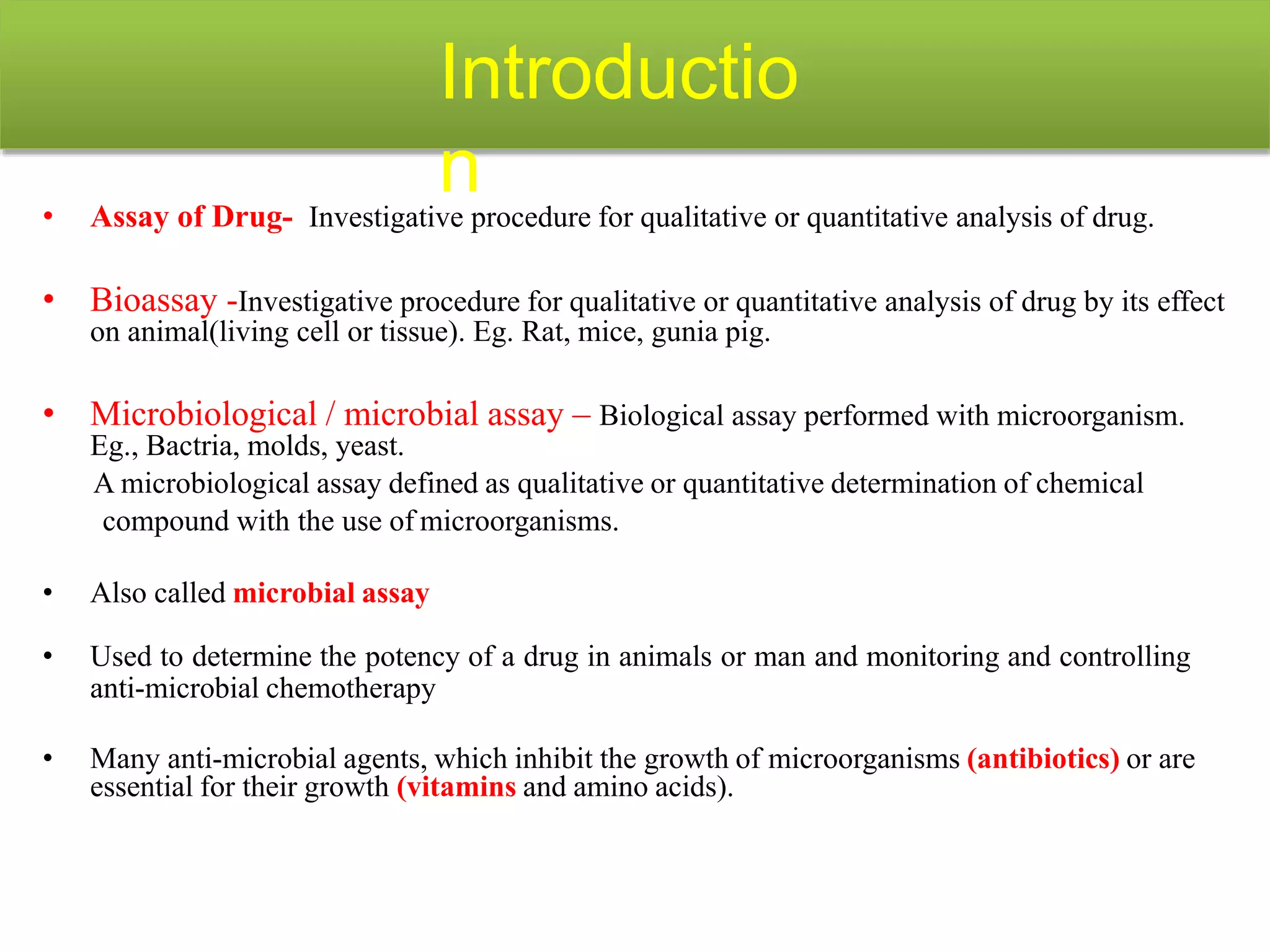 9. Microbiological assay | PPTX