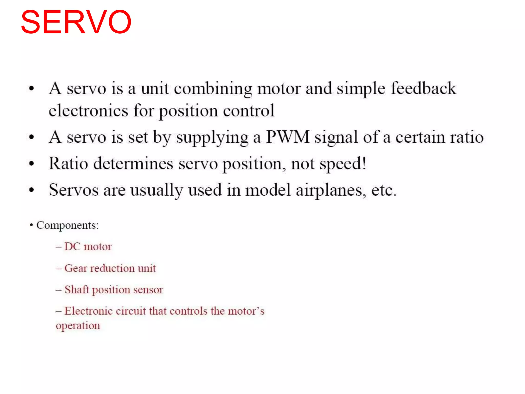 servo motor, servo systems, Types of Servo motor, Controlling a servo motor Servo drive ...